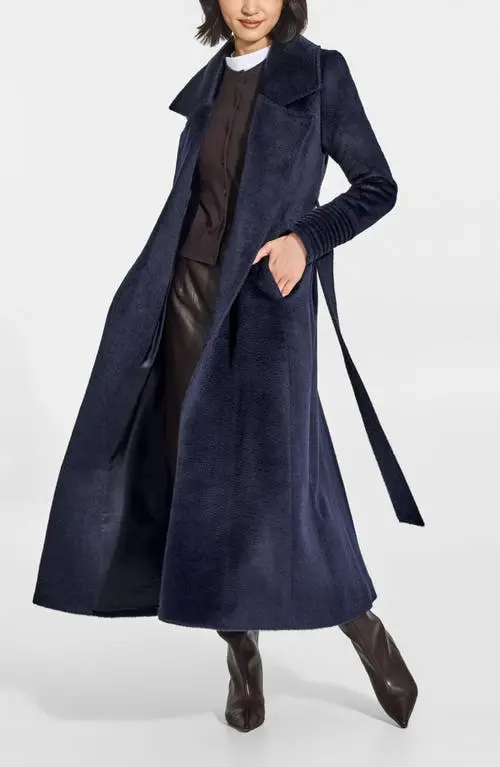 Sentaler Maxi Notch Wrap Coat With Suri Alpaca