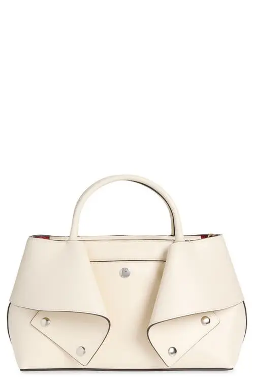 TOTEME Small Mercer Leather Tote - Stone/red