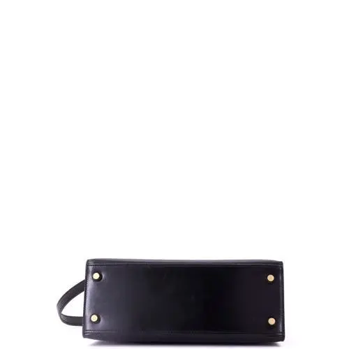 Hermès Kelly Handbag Tadelakt With Gold Hardware 25 - Black