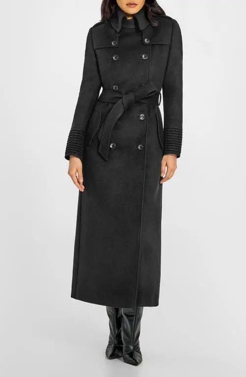 Sentaler Baby Alpaca Maxi Trench Coat - Black