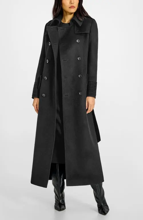 Sentaler Baby Alpaca Maxi Trench Coat - Black