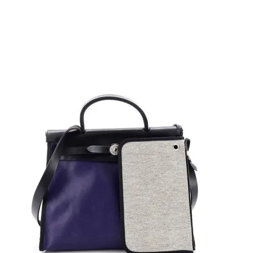 Hermès Herbag Zip Berline Vache Canvas And Leather 31