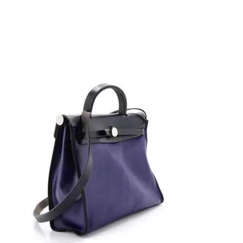 Hermès Herbag Zip Berline Vache Canvas And Leather 31