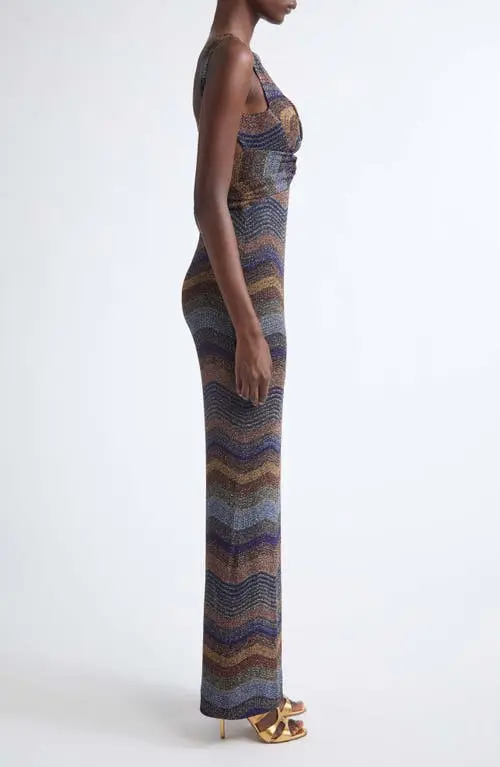 Missoni Metallic Zigzag Stripe Maxi Dress