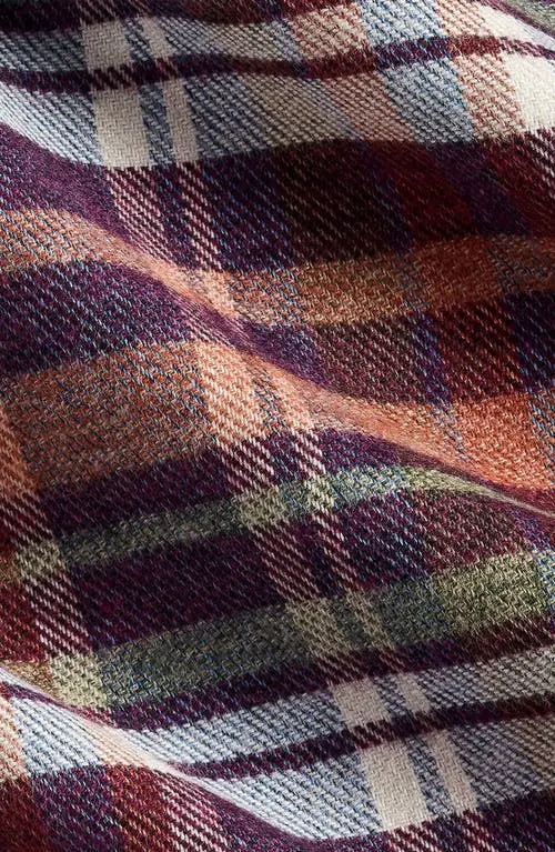 David Donahue Plaid Cotton Button-up Shirt