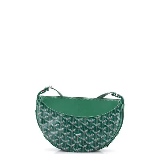 Goyard Hirondelle Shoulder Bag Coated Canvas And Leather - Green