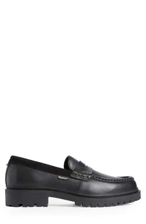 Barbour Croxton Leather Penny Loafer - Black