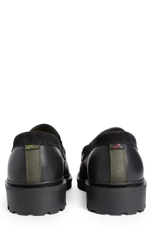 Barbour Croxton Leather Penny Loafer - Black