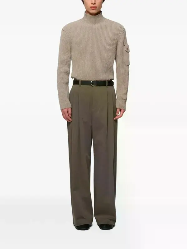 AMOMENTO Ribbed Velvet-knit Sweater