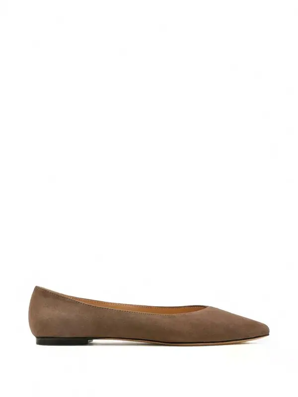HOUSE OF BALLERINAS Michelle Suede Ballet Flats - Brown