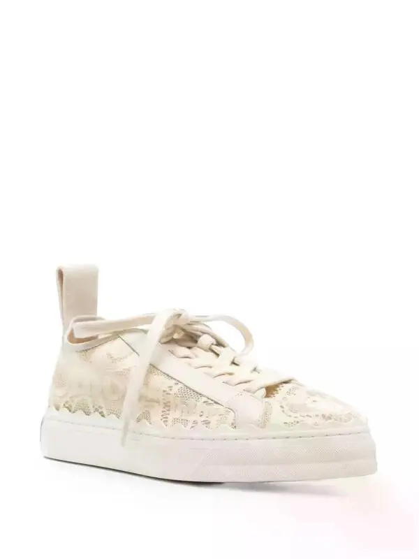 Chloé Lauren Lace-up Sneakers - Neutrals