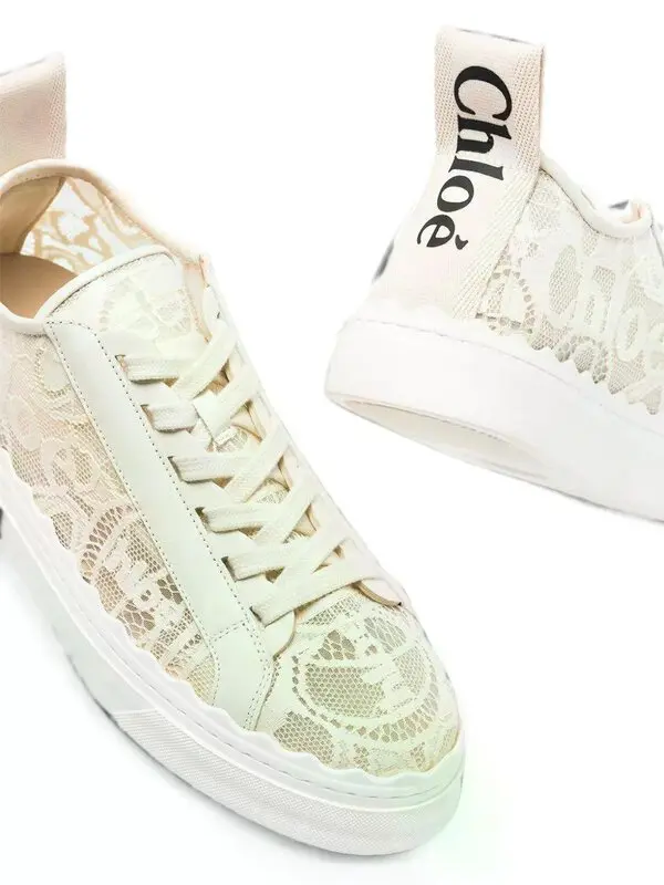 Chloé Lauren Lace-up Sneakers - Neutrals