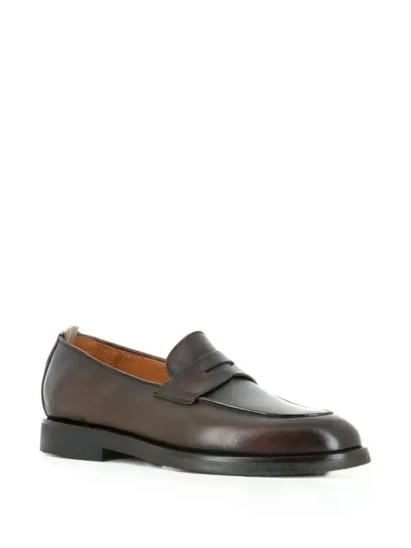 Officine Creative Opera Flexi 101 Polished Leather Loafers - Brown