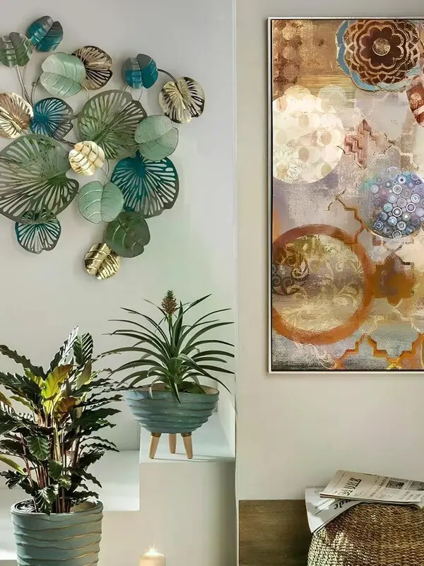 L'OCA NERA Leaf-design Wall Decoration - Green