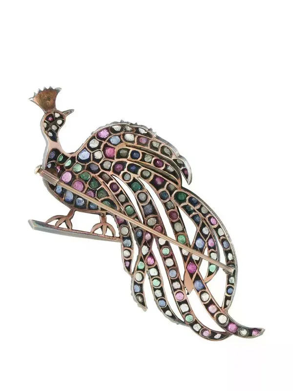 LB EXCLUSIVE Multi-stone Peacock Brooch