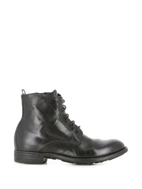 Officine Creative Calixte Lace-up Leather Ankle Boots - Brown