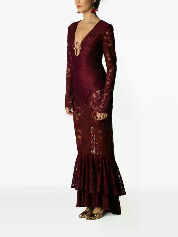 MIAU BY CLARA ROTESCU Vesper Long-sleeve Maxi Dress