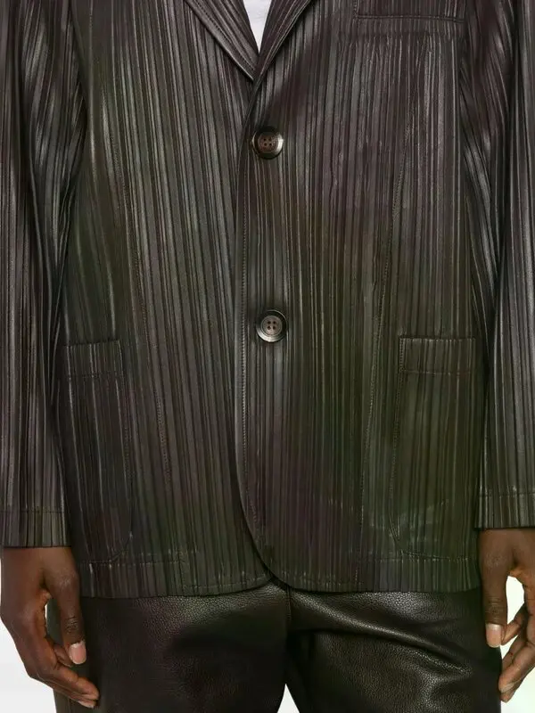 GONGDID DESIGN Plissé-effect Blazer