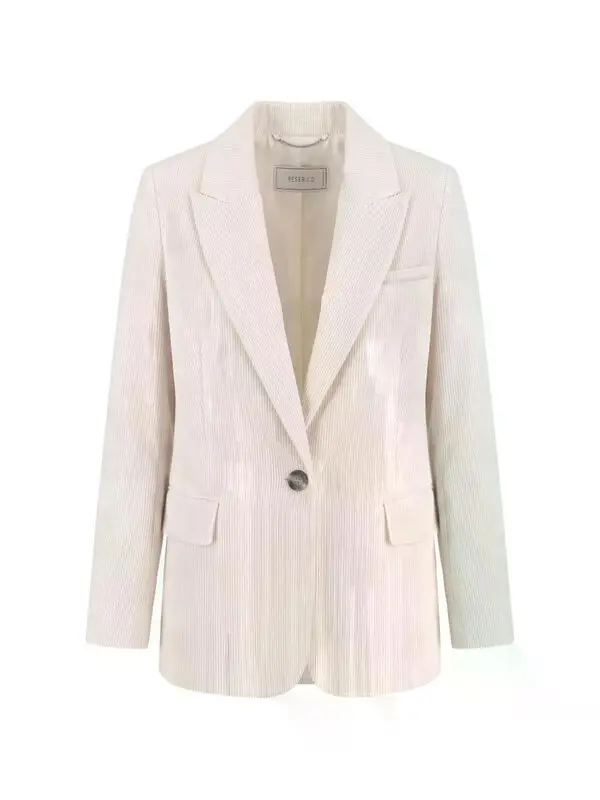 Peserico Corduroy Single-breasted Blazer - Neutrals