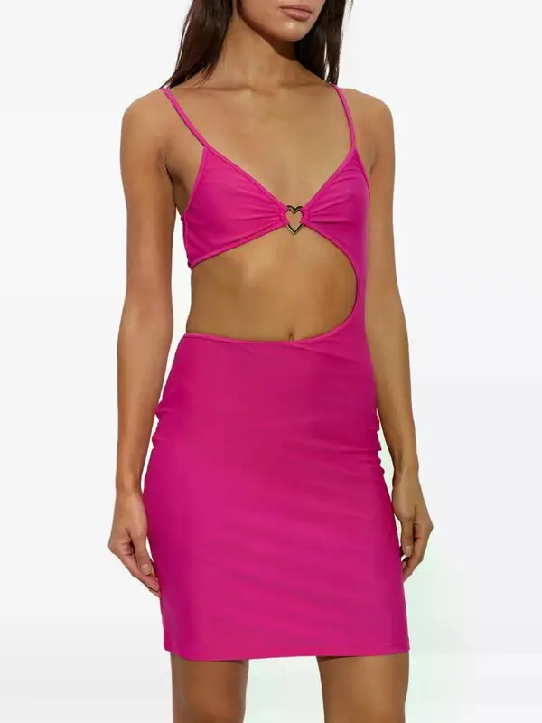 Moschino Heart-motif Cut-out Mini Dress