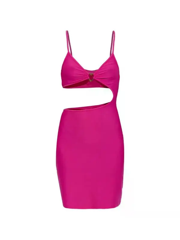Moschino Heart-motif Cut-out Mini Dress - Pink
