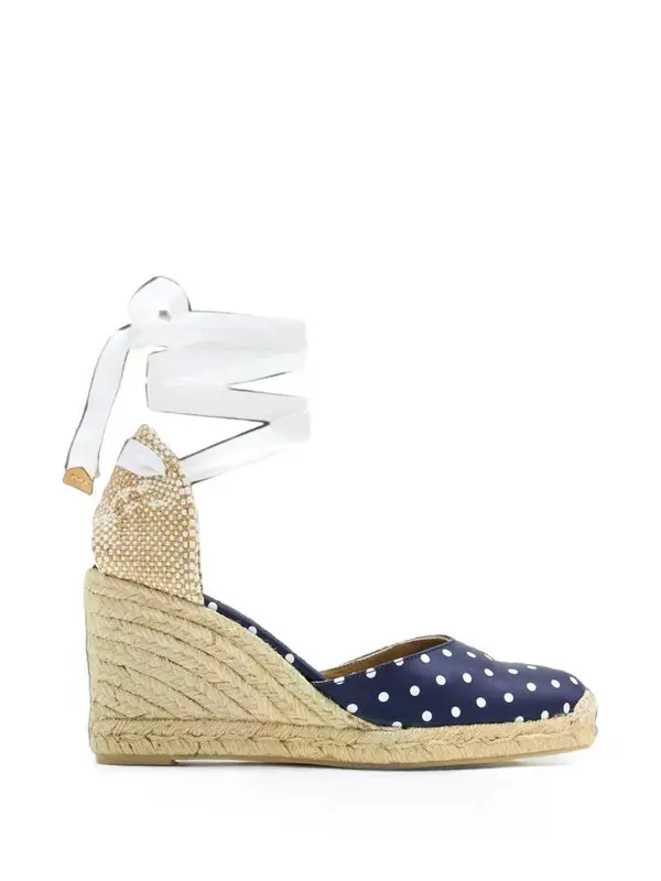 CastaÑer Carina Polka Dot-print Espadrilles - Blue