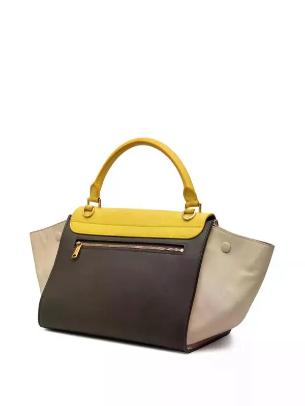 Celine 2014 Medium Tricolor Leather Trapeze Satchel