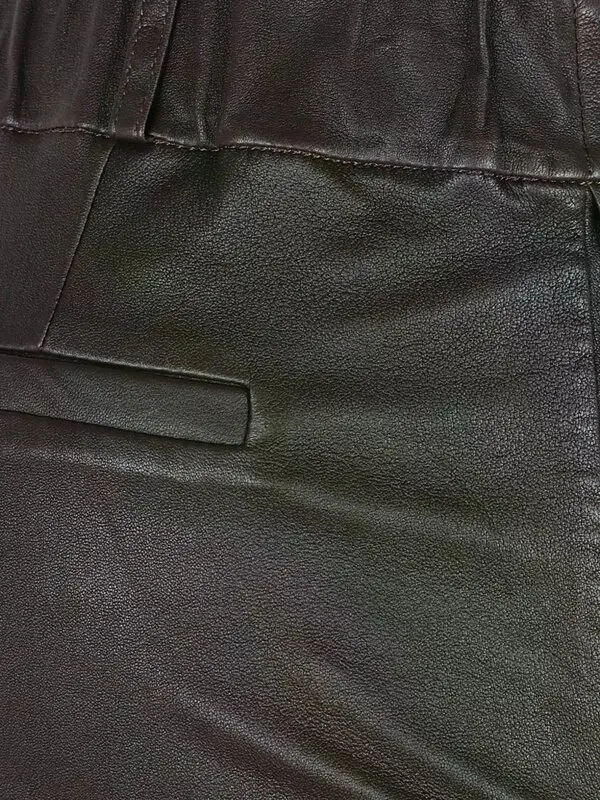 ARMA Lucia Flared Leather Trousers - Brown