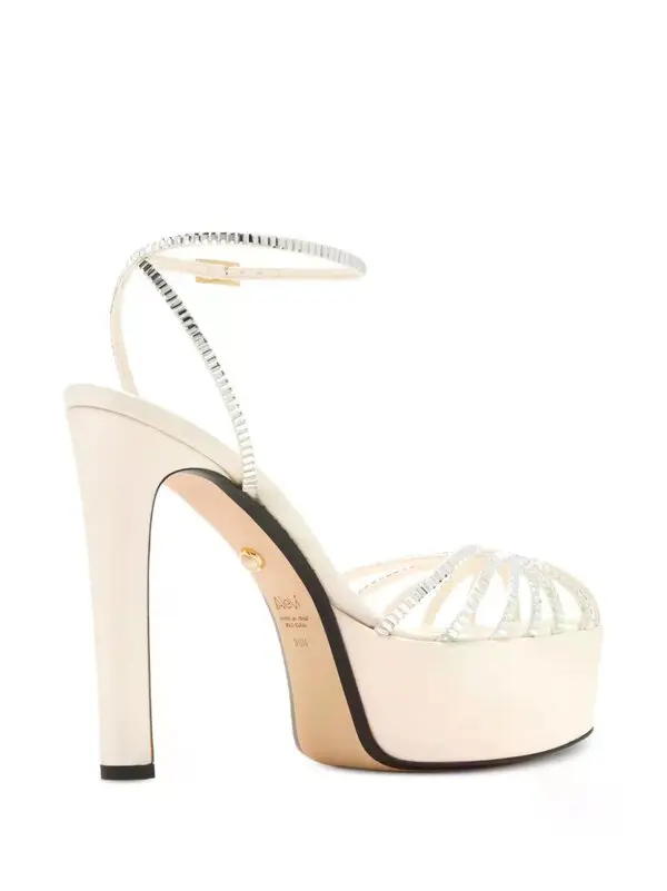 ALEVI MILANO Eva Crystal-embellished Platform Sandals