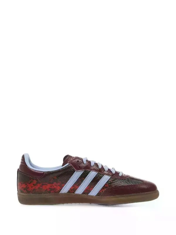 Adidas Crocodile-effect Snakeskin-print Sneakers - Red