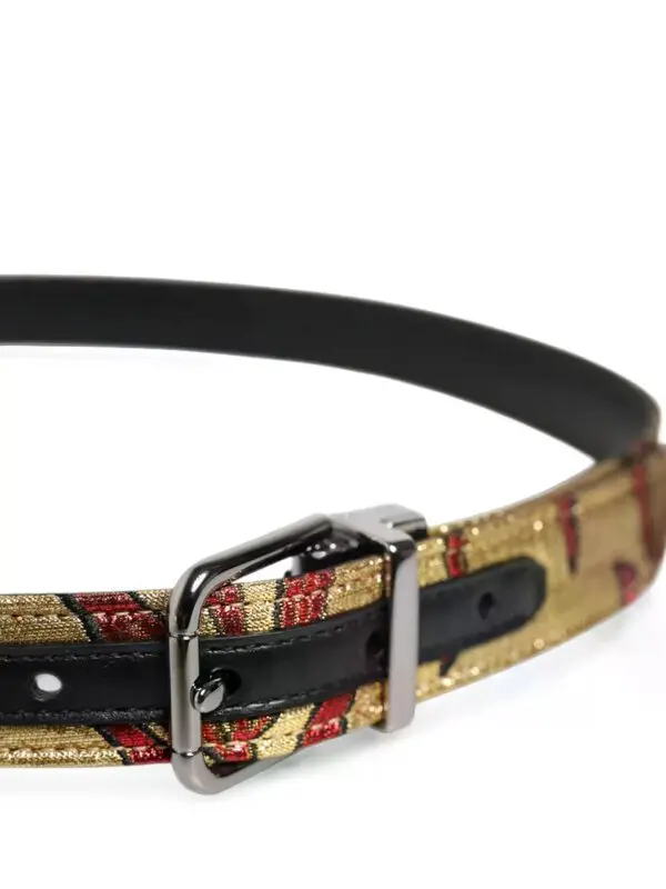 Dolce & Gabbana Floral-jacquard Buckle Belt