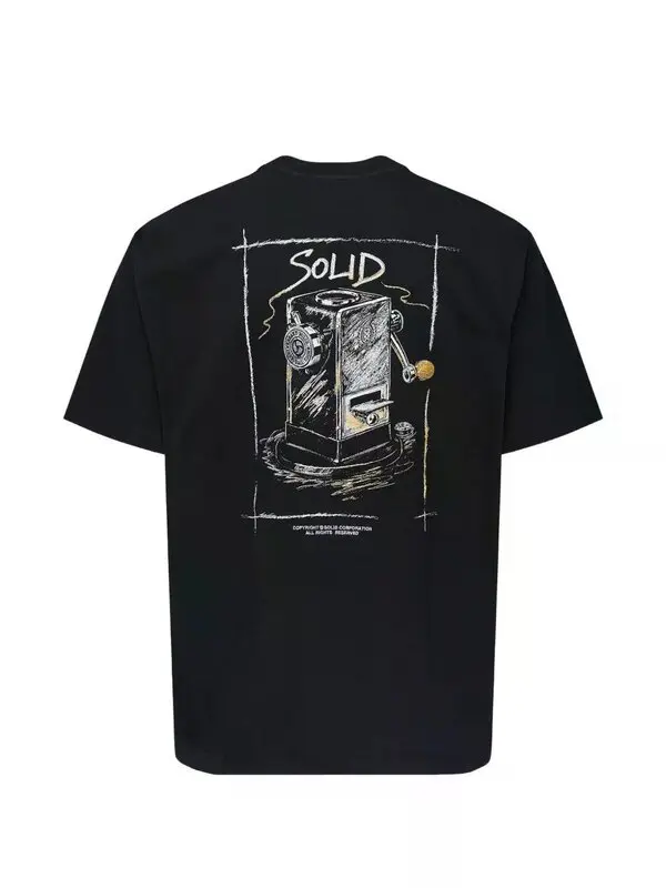 SOLID HOMME Sharpener-graphic T-shirt