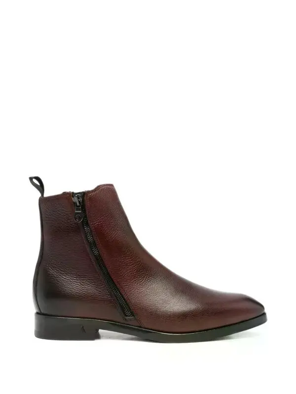 MORGILLO Grainy-leather Ankle Boots