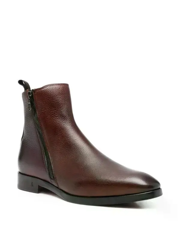 MORGILLO Grainy-leather Ankle Boots