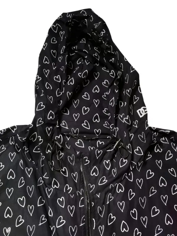 Dolce & Gabbana Heart-print Hooded Jacket