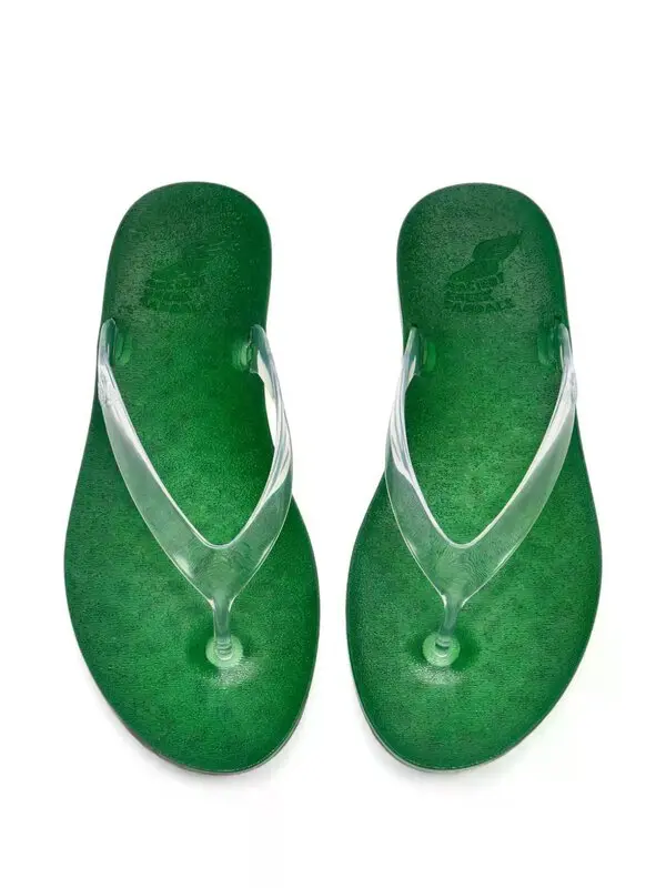 ANCIENT GREEK SANDALS Jelly Flip Flops - Green