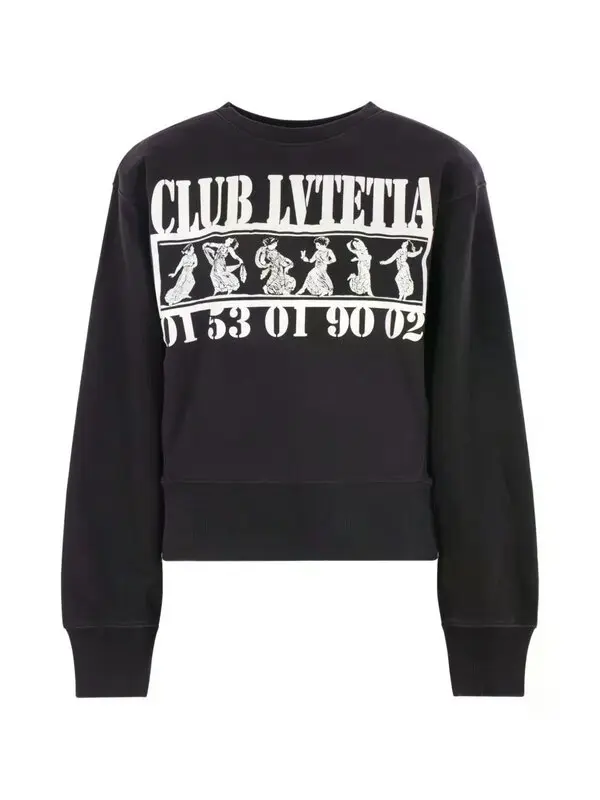 Vaquera Padded-shoulder Printed Sweater - Black