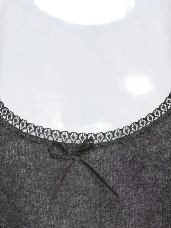 MSGM Layered Lace-trim T-shirt - White