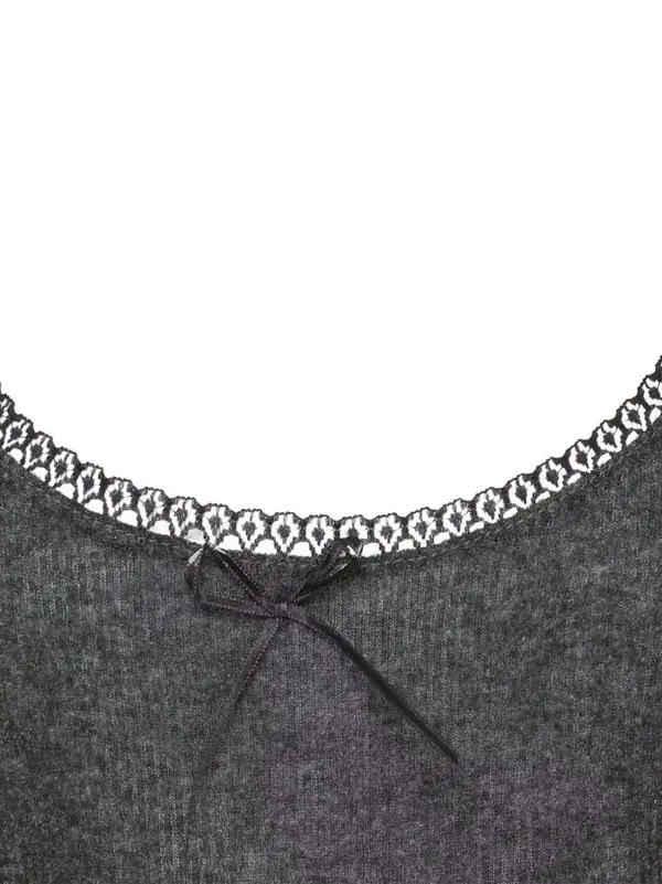 MSGM Layered Lace-trim T-shirt