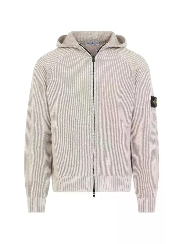 Stone Island Ribbed-knit Hoodie
