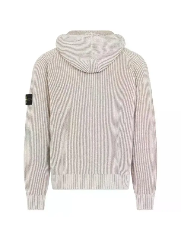 Stone Island Ribbed-knit Hoodie