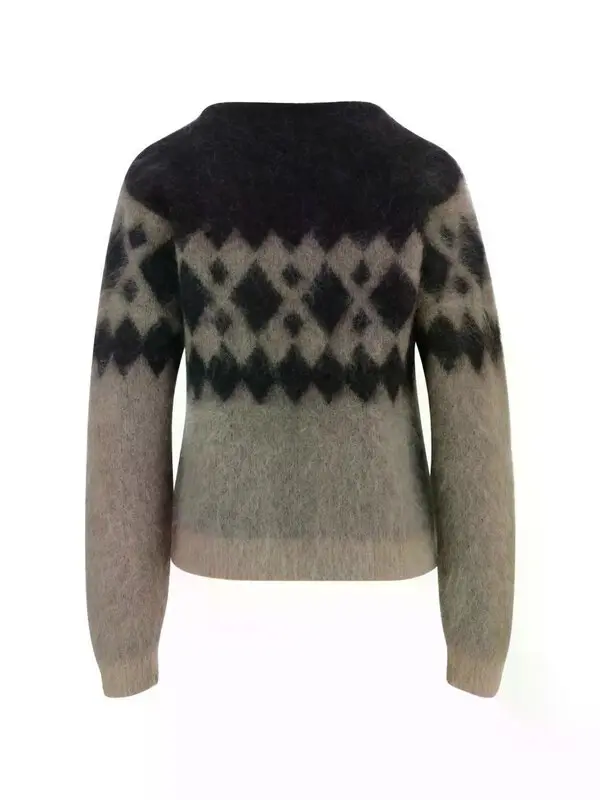 THE GARMENT Roma Argyle-intarsia Mohair-blend Sweater
