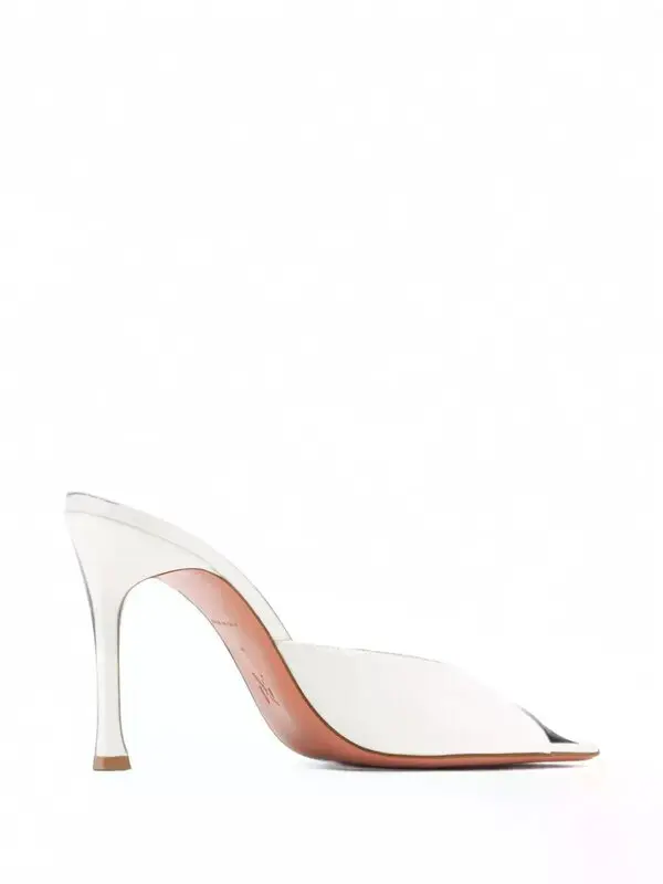 Amina Muaddi Alexa Satin Heeled Mules