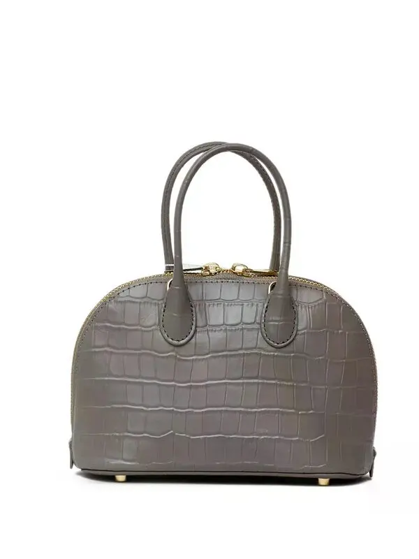 SELF-PORTRAIT Toast Croc-effect Leather Clutch Bag