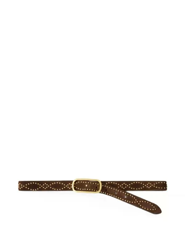 Veronica Beard Studded Loop Belt - Brown