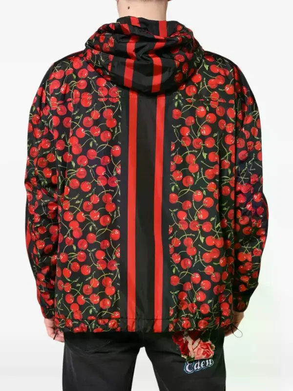 Dolce & Gabbana Cherry-print Hooded Jacket