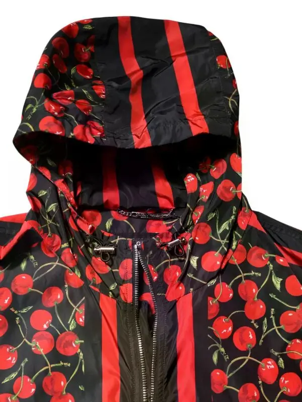 Dolce & Gabbana Cherry-print Hooded Jacket