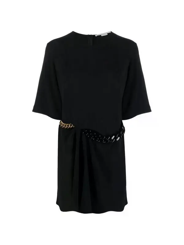 Stella McCartney Falabella Chain-link Gathered Mini Dress