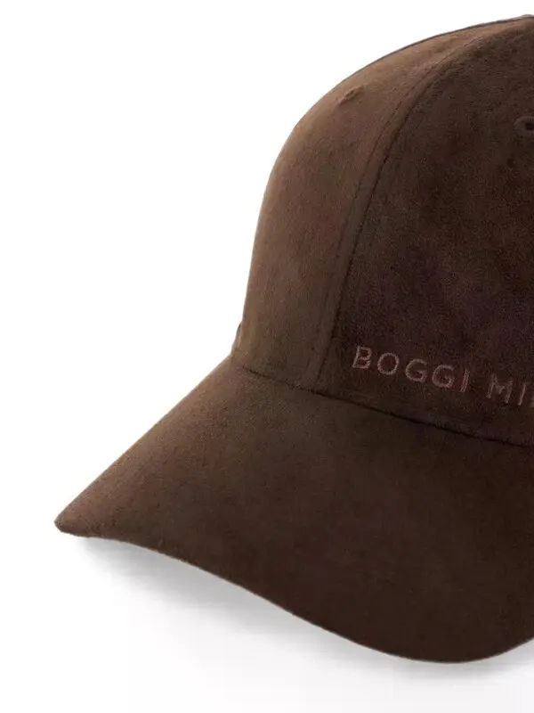 Boggi Milano Peaked Cap In Suede-look Fabric