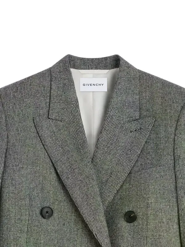 Givenchy Double-breasted Checked Jacket In Flannel